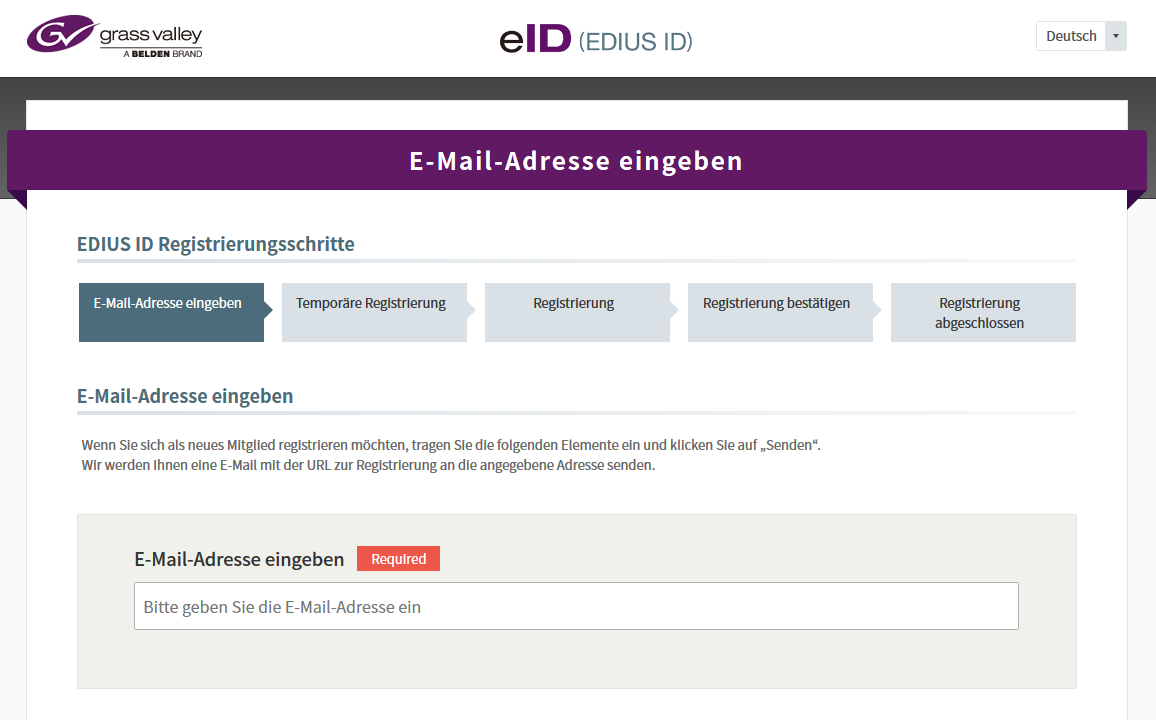 EDIUS ID (eID) Hilfe - EDIUS